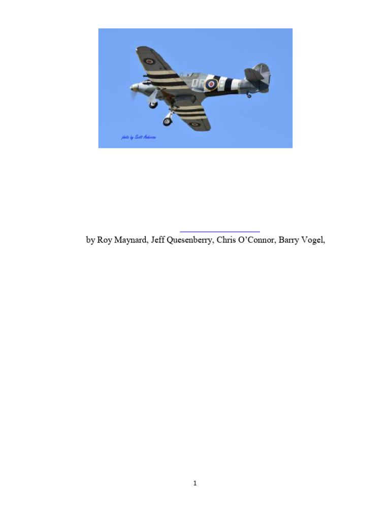 Hawker Hurricane Mk II Build Guide | PDF | Plywood | Fuselage