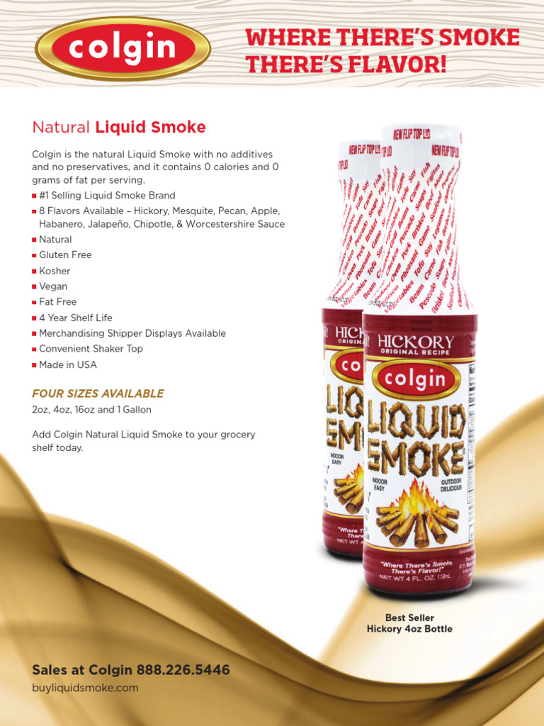 Liquid Smoke Sell Sheet 10 20 2023 | PDF | Food Science | Food Ingredients