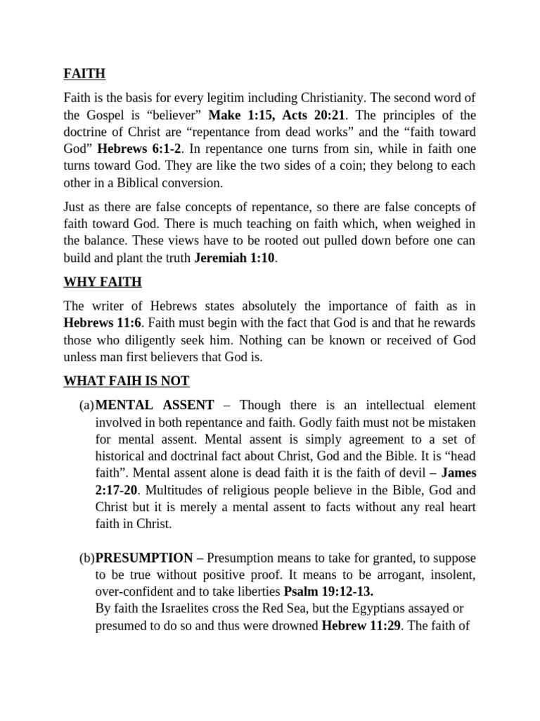 Faith | PDF