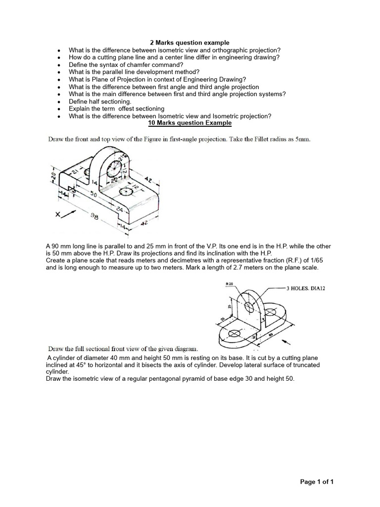 Engineering Drawing Concepts and Examples | PDF