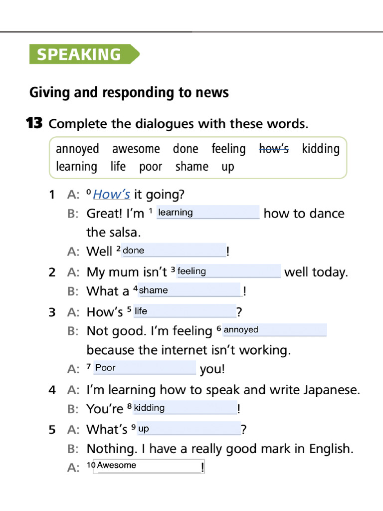 Speaking Test Level 1 & 2 | PDF