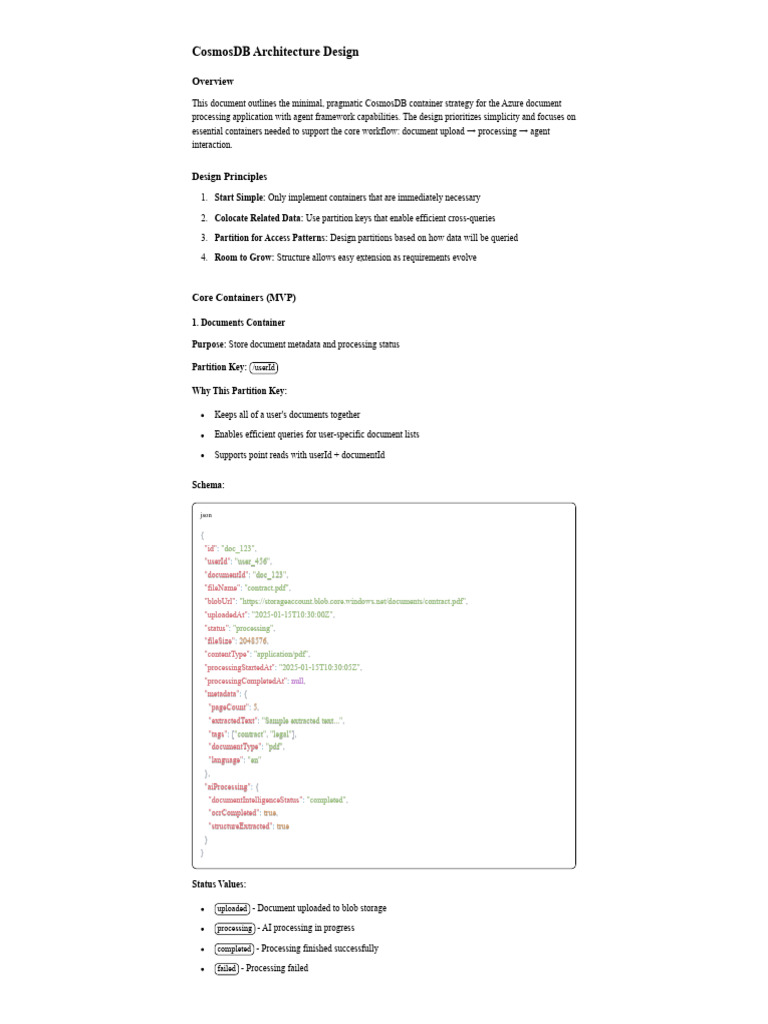 CosmosDB Container Strategy Guide | PDF | Information Technology | Data