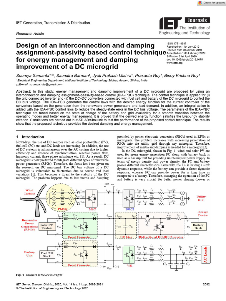 IET Generation Trans Dist - 2020 - Samanta - Design of An ...