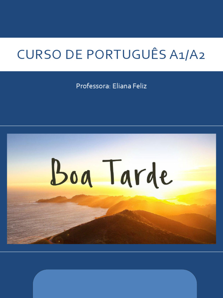 Curso de Português A1 - Aula 1 | PDF