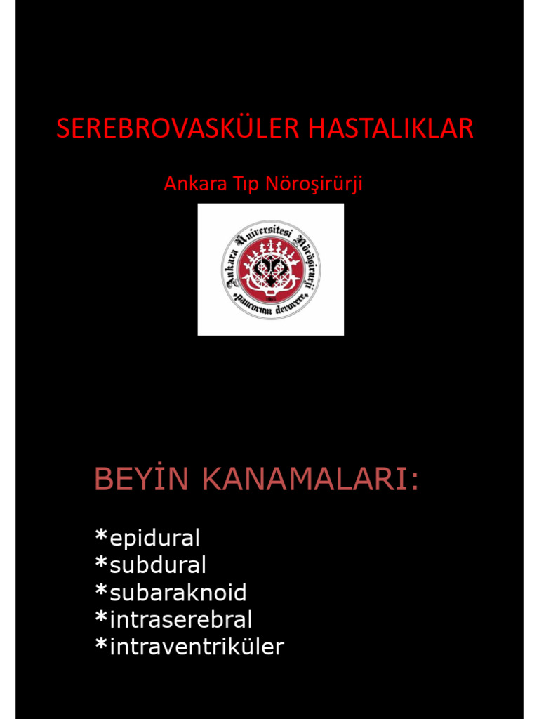 serebrovasküler hastalıklar ders notu | PDF