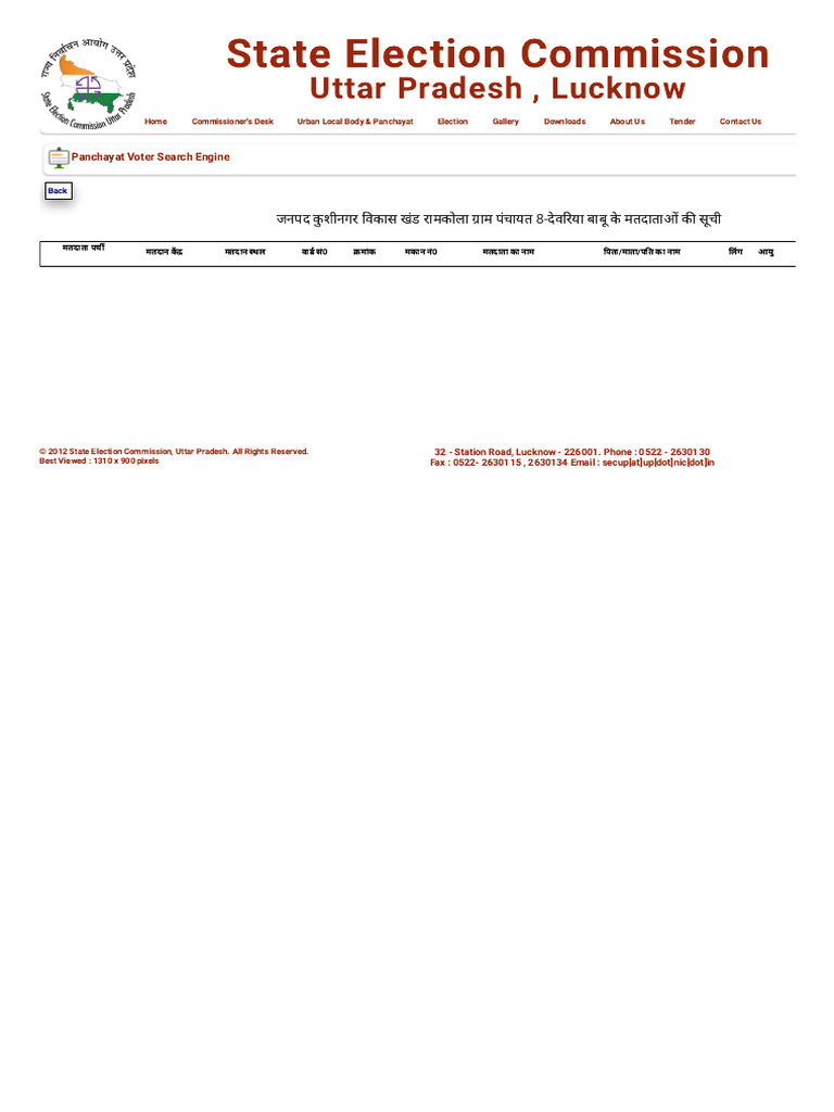 State Election Commission UP | PDF