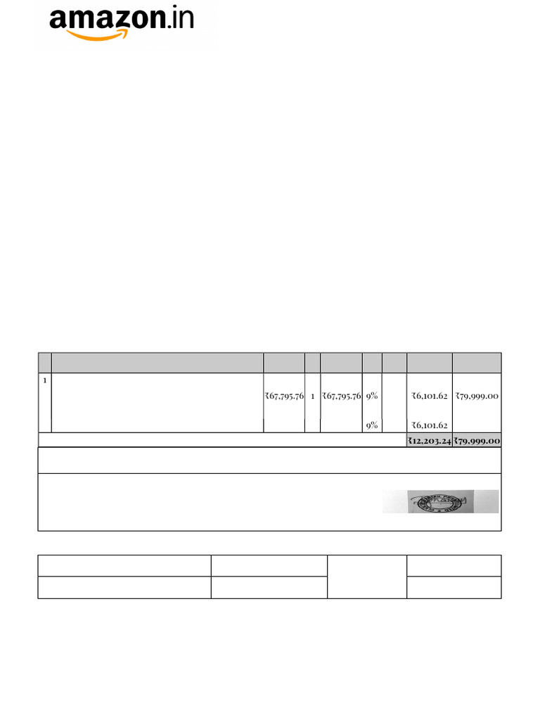 Amazon Tax Invoice for Xiaomi Purchase | PDF | Invoice | Payments