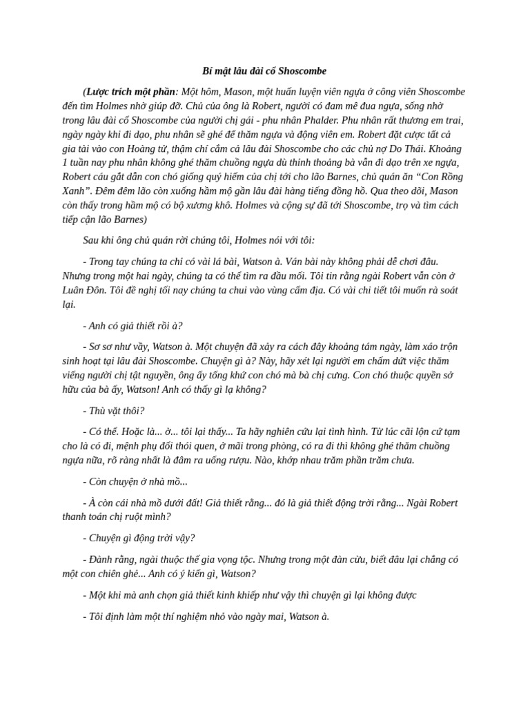 Bí mật lâu đài cổ | PDF