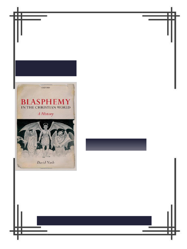 Blasphemy In The Christian World A History David Nash ebook reprint ...