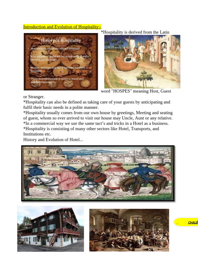 Evolution of Hospitality and Hotels | PDF | Hotel | Room
