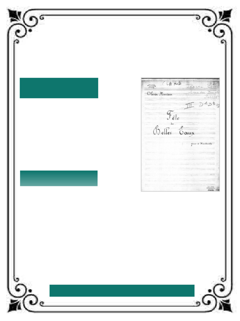 Fête des belles eaux Olivier Messiaen ebook digital print edition | PDF | Zoology