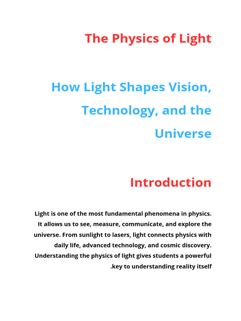 The Physics of Light 17 | PDF | Light | Physics