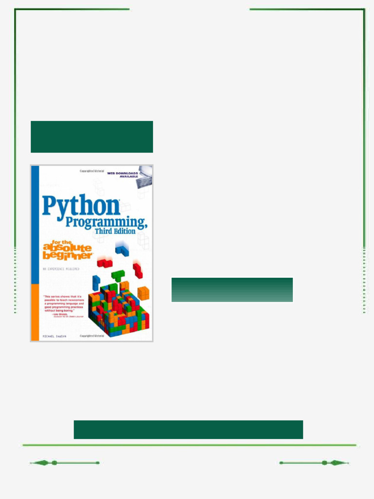 Python Programming for the Absolute Beginner 3rd Edition Michael Dawson ebook full-volume pdf ...