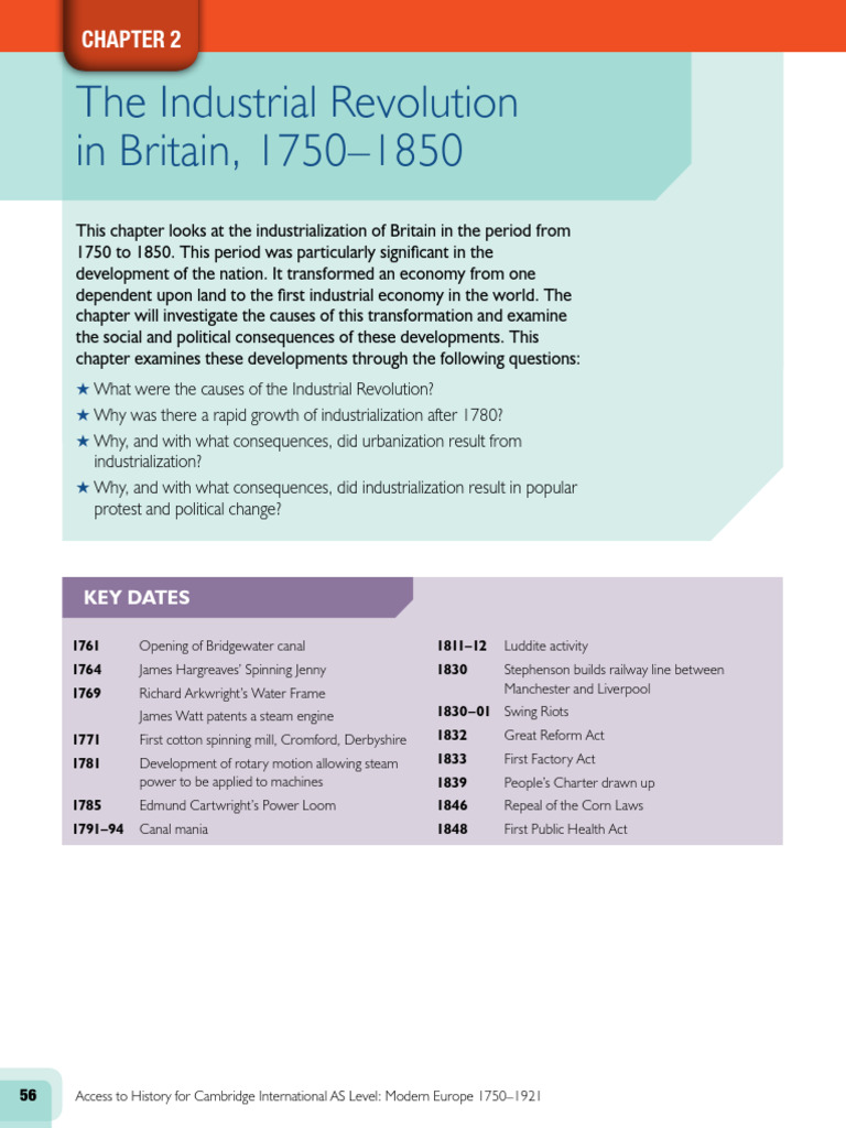 Industrial Revolution in Britain 1750-1850 | PDF | Weaving | Loom