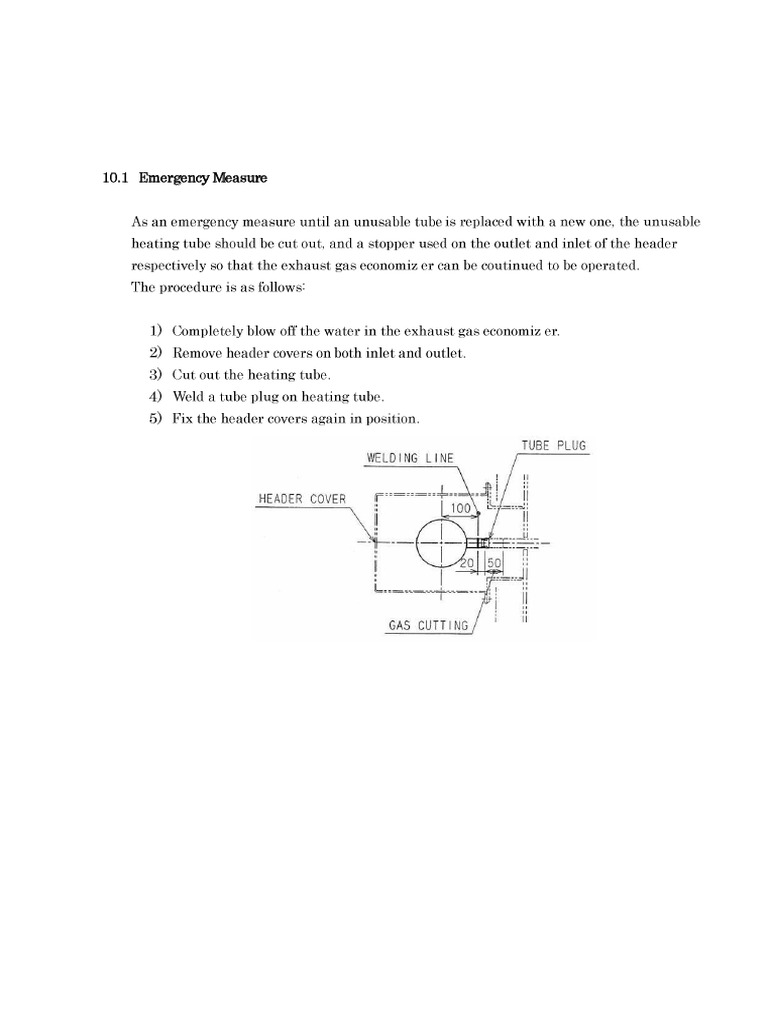 Exhaust Gas Economizer Tube Plugging Method | PDF