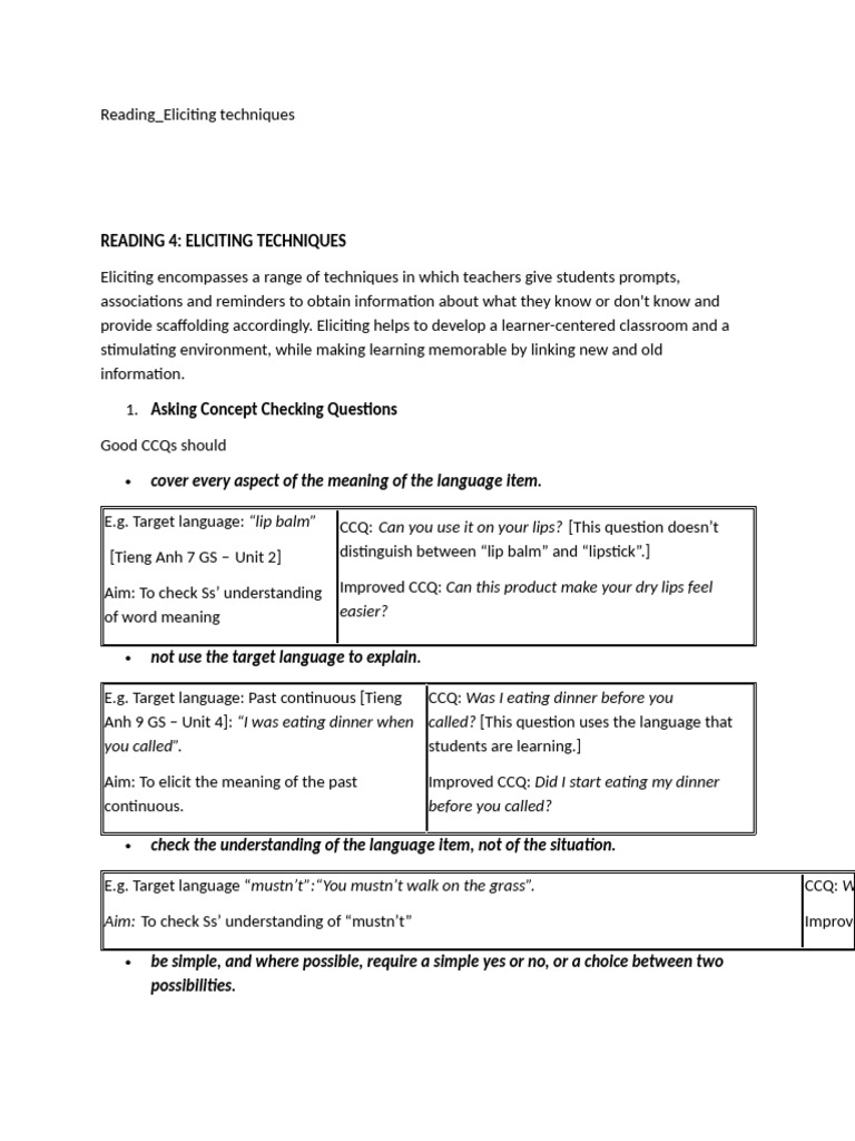 LANGUAGE FOR CLASS ROUTINES AND PROCEDURE | PDF | Linguistics ...