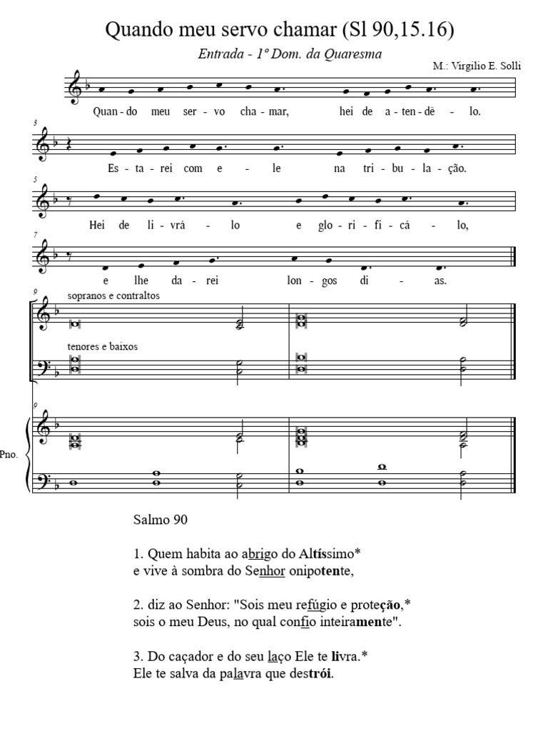 Quando Meu Servo Chamar - Virgilio Solli | PDF