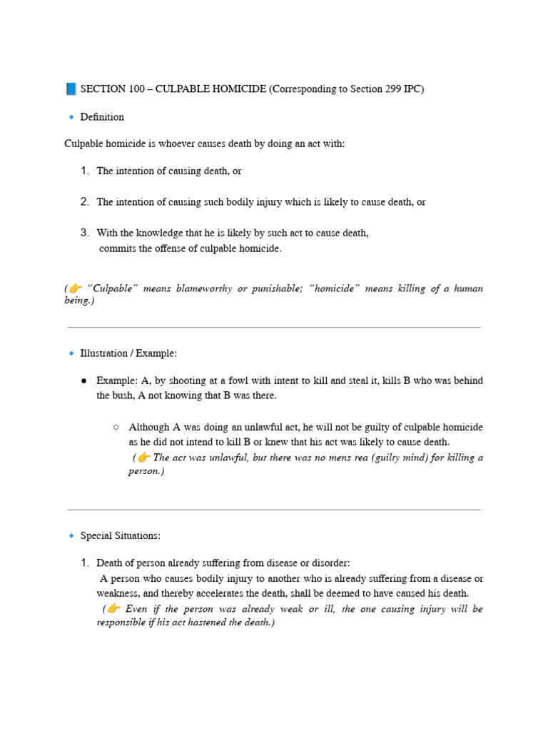 Culpable Homicide Explained: Legal Insights | PDF | Murder | Kidnapping