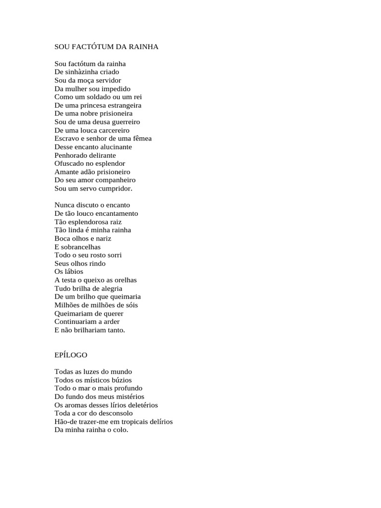 1 - Sou Factotum Da Rainha | PDF