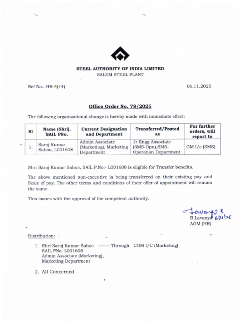 Office Order No.78-2025 | PDF