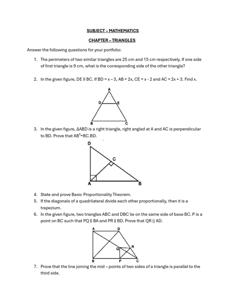Triangle Problems and Proofs Guide | PDF
