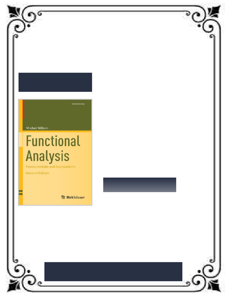 Functional Analysis Fundamentals and Applications 2nd Edition Michel Willem full digital eBook ...