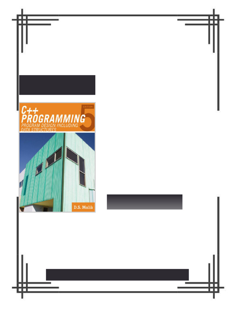 C++ Programming Program Design Including Data Structures 5th Edition by Malik ISBN 0538798092 ...