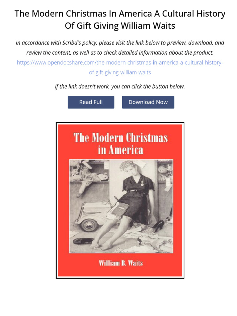 The Modern Christmas In America A Cultural History Of Gift Giving ...