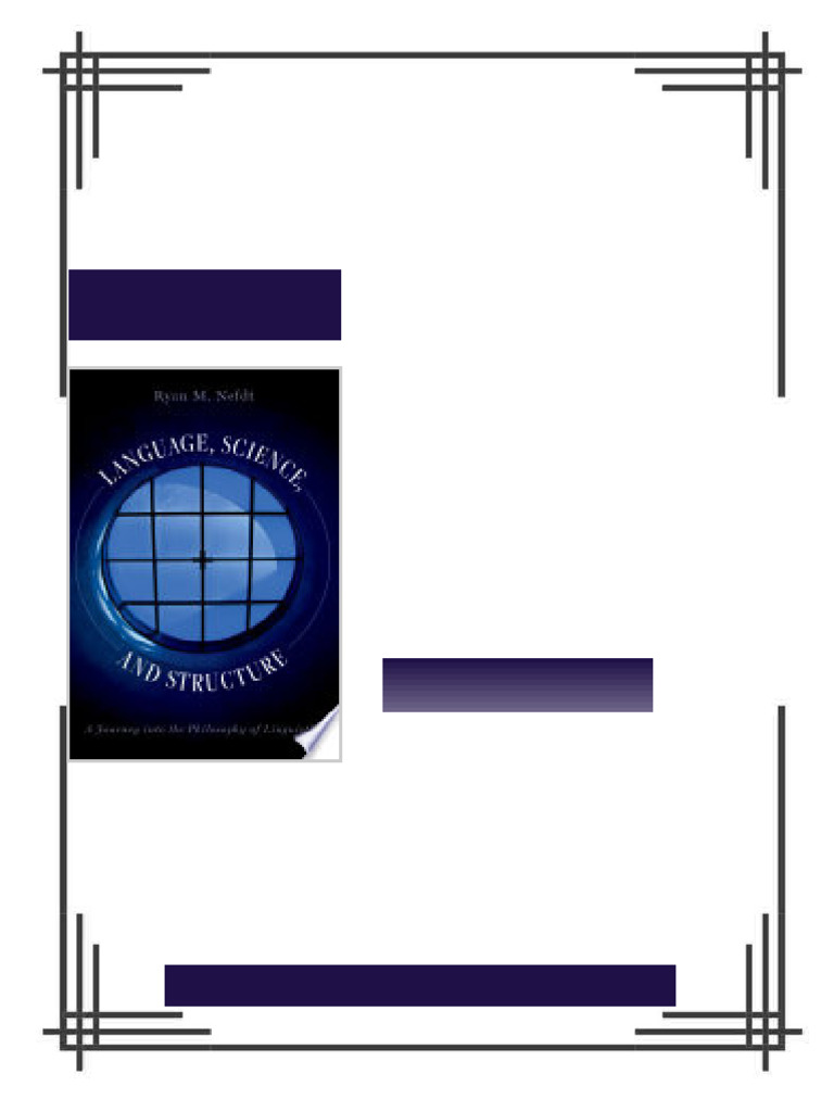 Language, Science, and Structure: A Journey Into the Philosophy of ...
