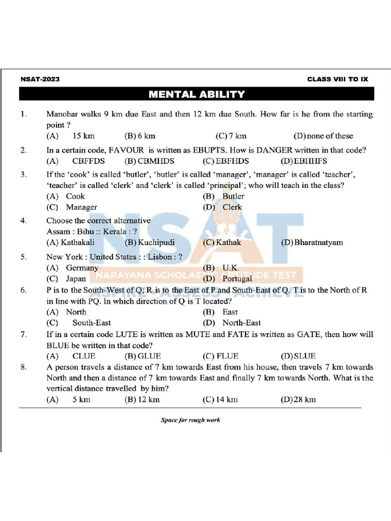 Past Paper 1 | PDF