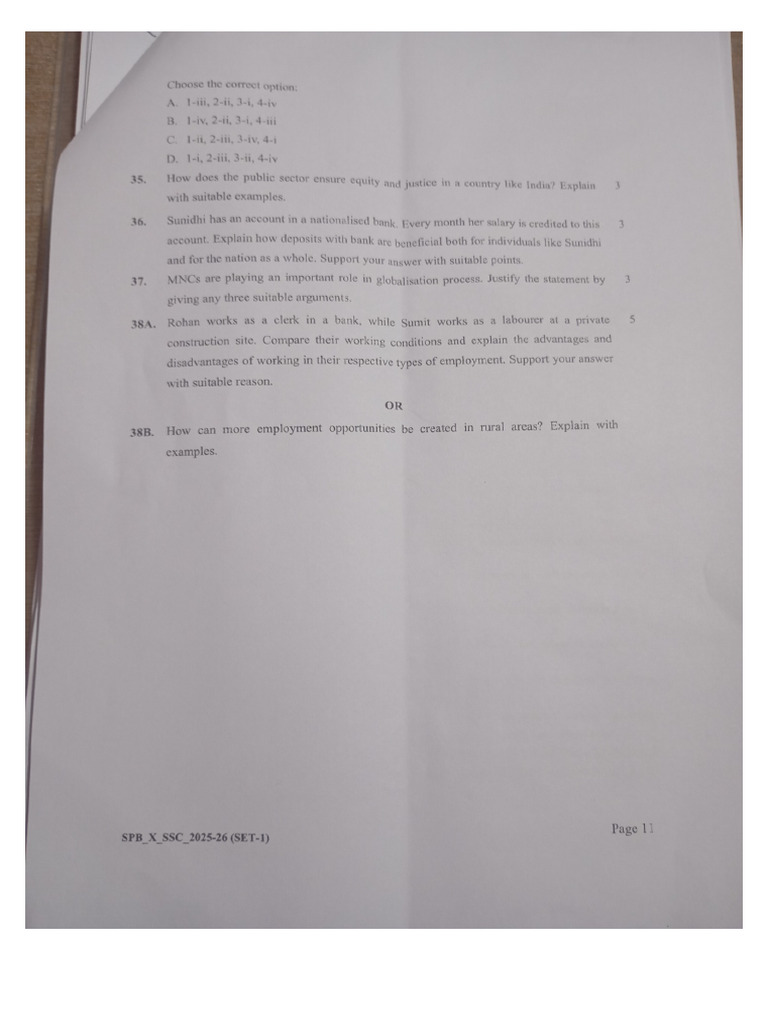 SSC Question Paper | PDF