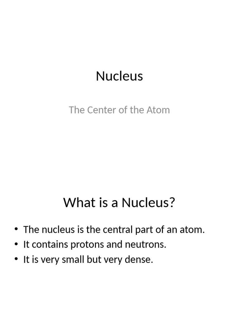 Nucleus Presentation | PDF