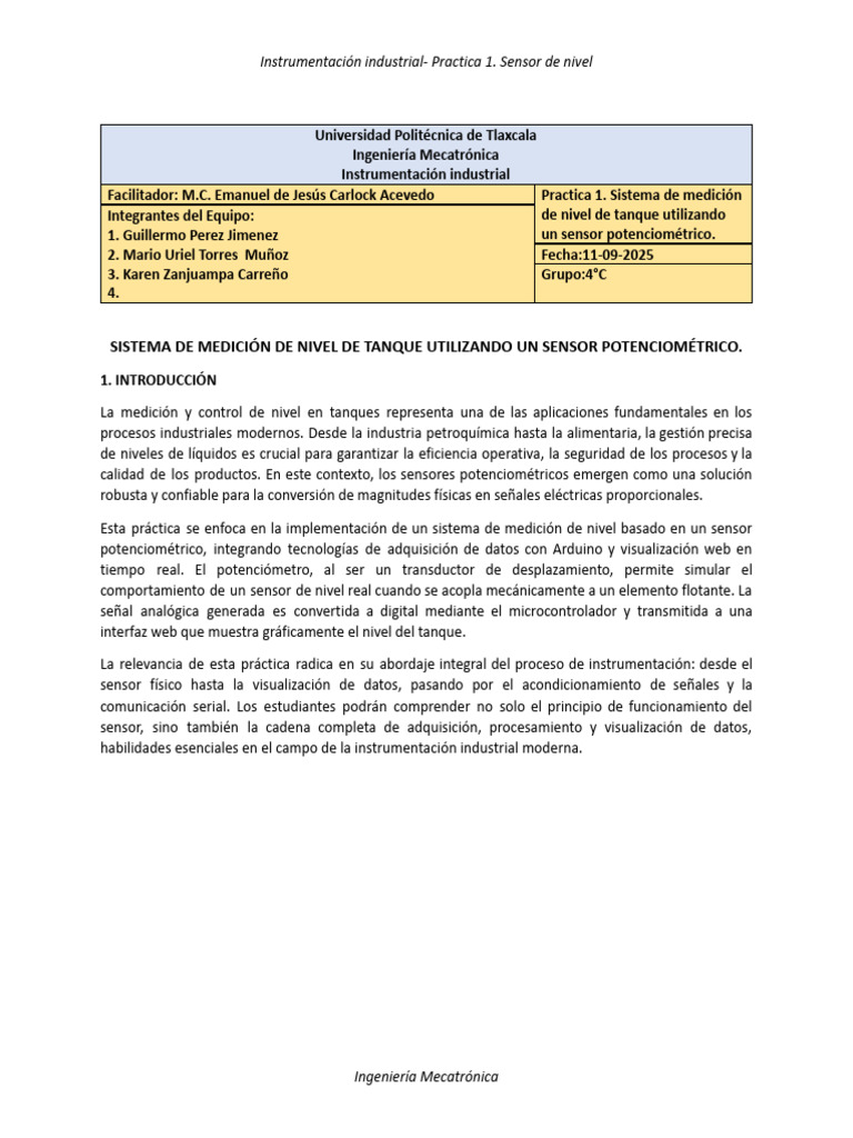 Pratica 1 | PDF | Sensor | Resistor