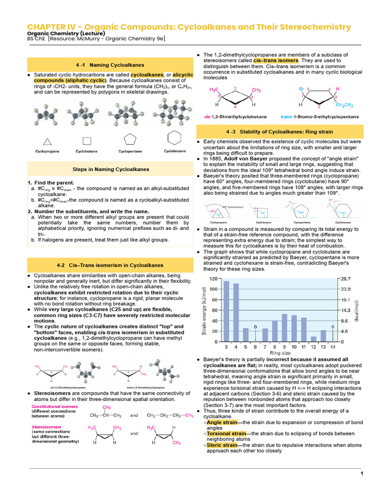 Cyclo Al Kanes | PDF | Physical Chemistry | Molecules