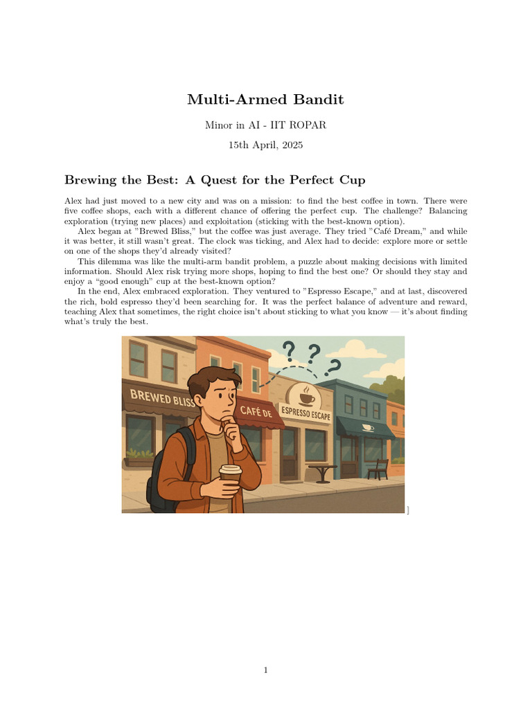 Multi-Armed Bandit Problem Explained | PDF | Mean | Estimator