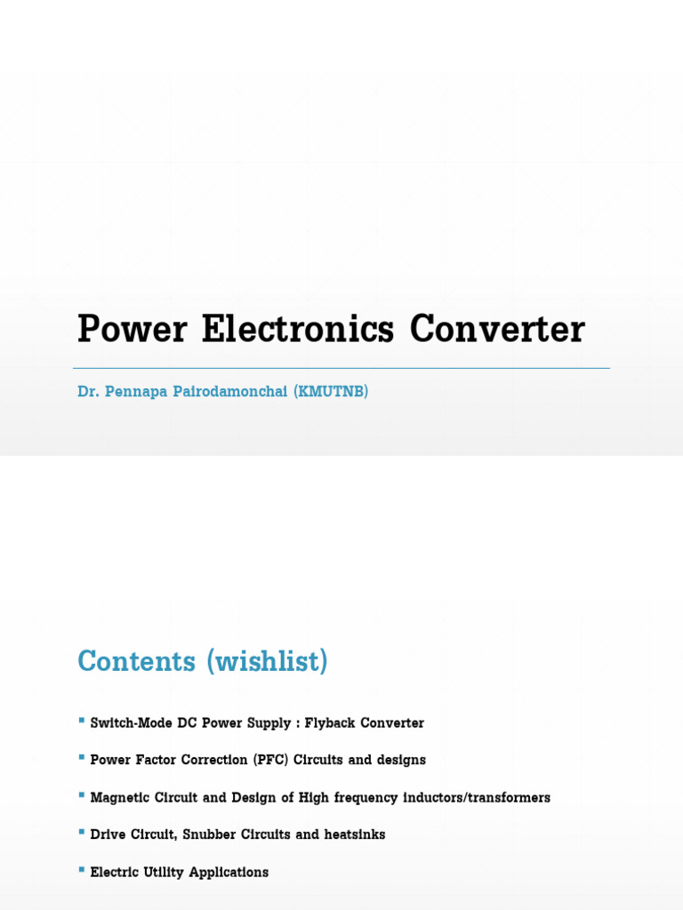 PE Converter_I_flyback and PFC | PDF