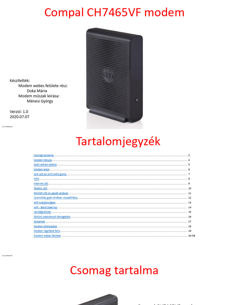 Compal CH7465VF Modem 1 | PDF