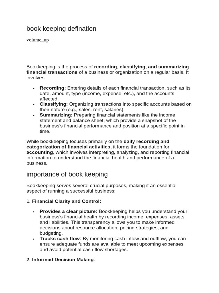 Understanding Bookkeeping Basics | PDF | Expense | Income Statement