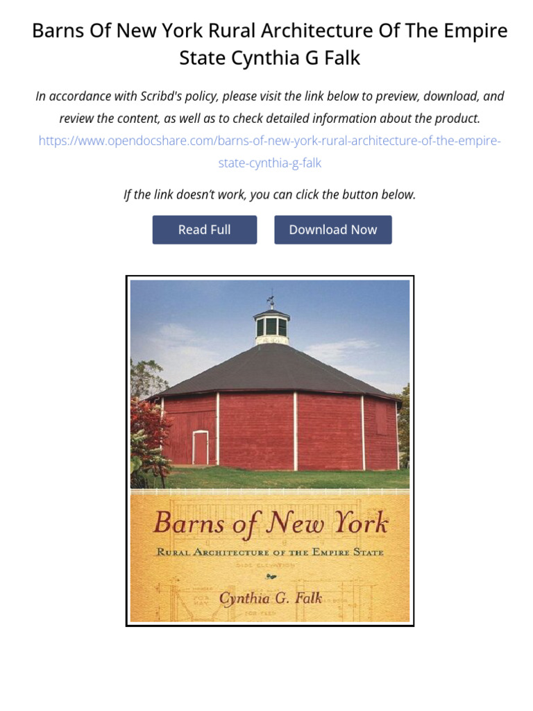 Barns Of New York Rural Architecture Of The Empire State Cynthia G Falk ...