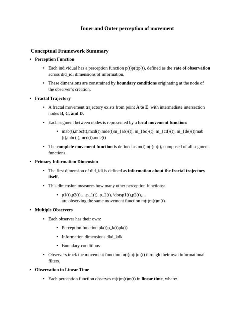 Inner and Outer Perception of Movement | PDF | Dimension | Perception
