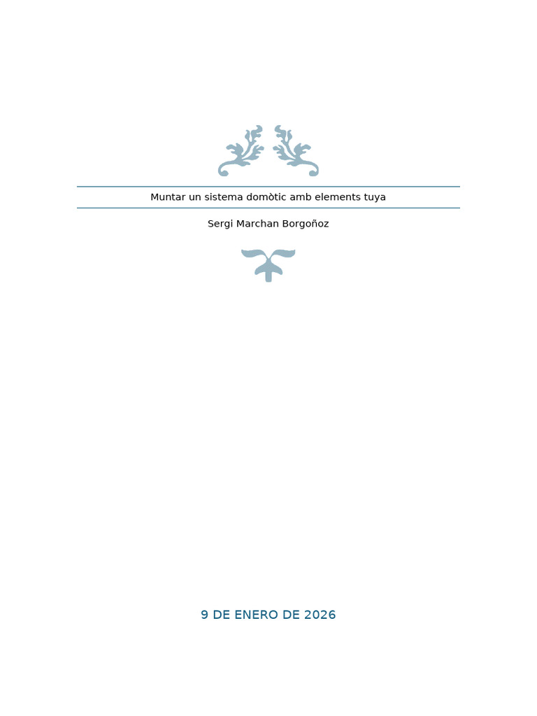 Muntar Un Sistema Domòtic Amb Elements Tuya SMB | PDF