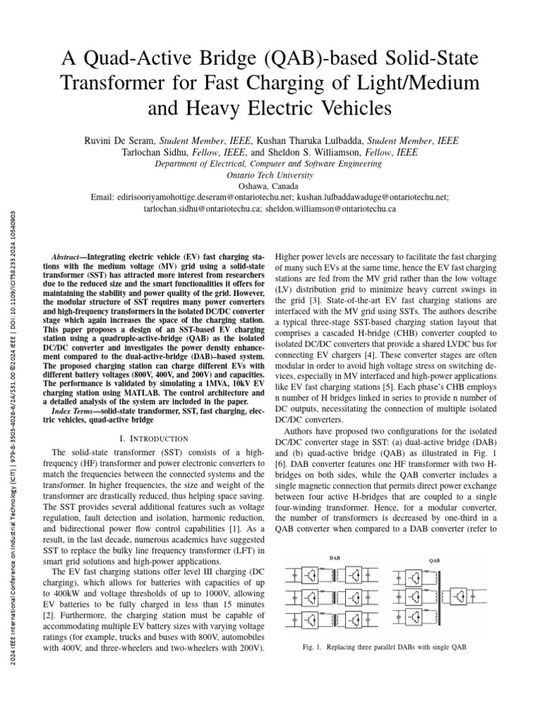 A Quad-Active Bridge QAB-Based Solid-State Transformer For Fast ...