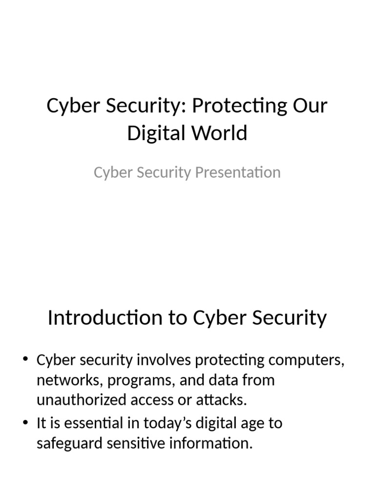 Cyber Security: Essential Protection Guide | PDF