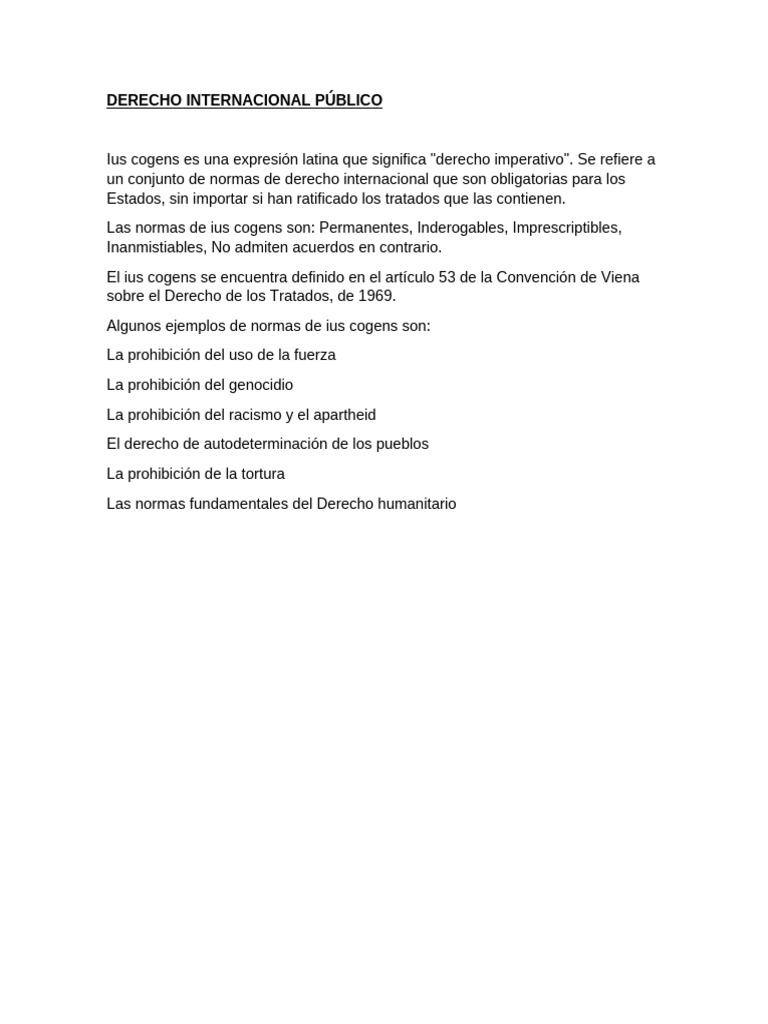 Derecho Internacional Público | PDF