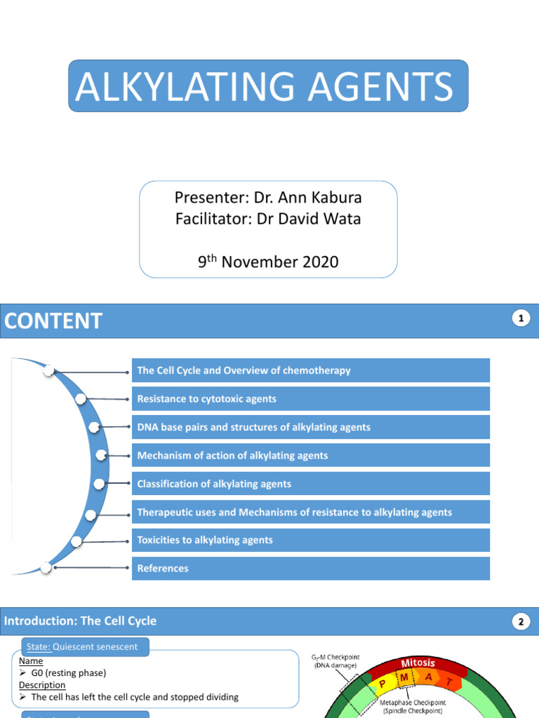 Alkylating agents 2 2020 | PDF | Cell Cycle | Medical Specialties