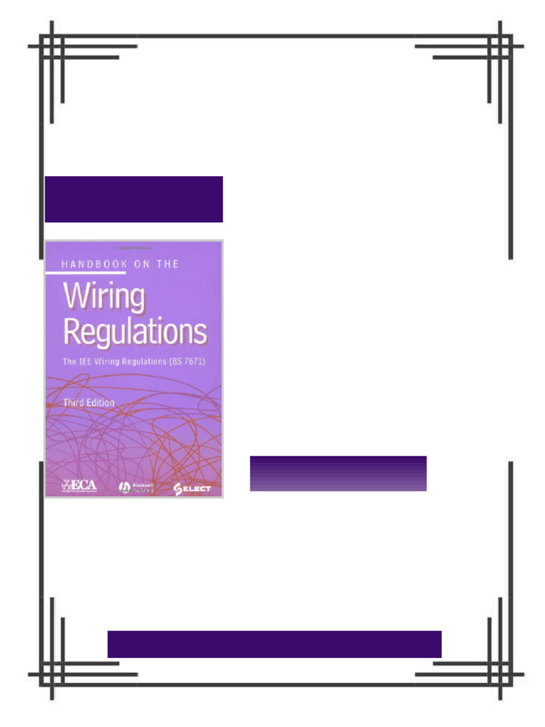 Handbook on the Wiring Regulations The IEE Wiring Regulations 3rd ...