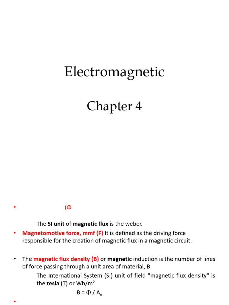 Beee Ppt Unit4 | PDF | Electromagnetic Induction | Inductor
