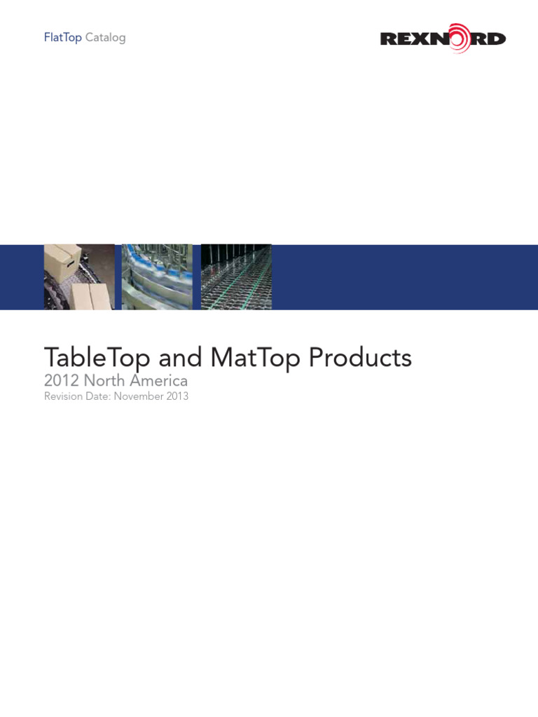 Rexnord TableTop & MatTop Chains Guide | PDF | Engineering Tolerance ...