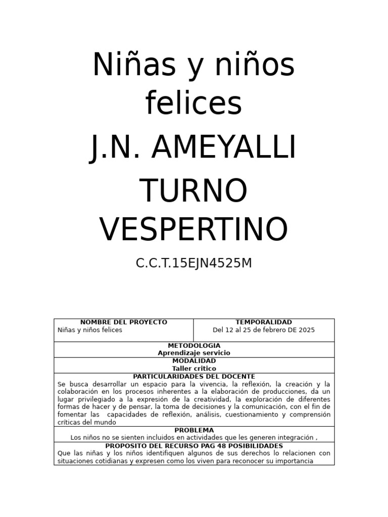 Niñas y Niños Felices Ameyalli | PDF | Las emociones | Sicología