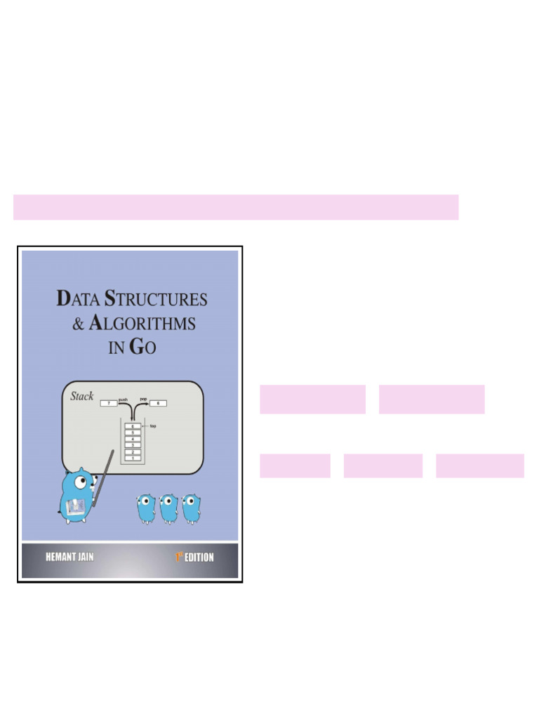 Data Structures Algorithms In Go 1st Edition Hemant Jain available instanly | PDF | Pointer ...
